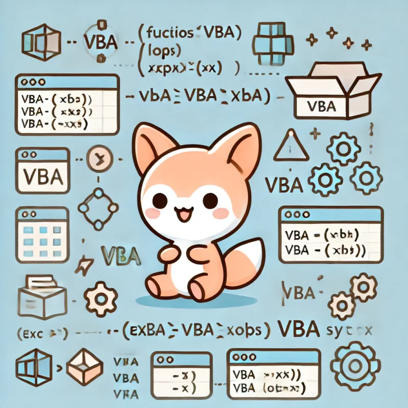 Excel VBA構文 | よくわかるpythonとエクセルVBA入門