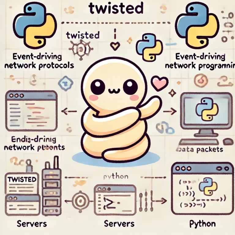 Twisted：非同期ネットワークプログラミングのためのPythonフレームワーク | よくわかるpythonとエクセルVBA入門