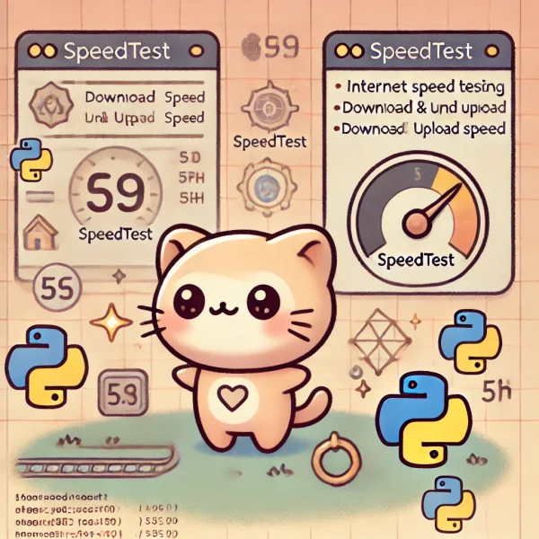 Speedtest：Pythonでインターネット速度を測定するライブラリ | よくわかるpythonとエクセルVBA入門