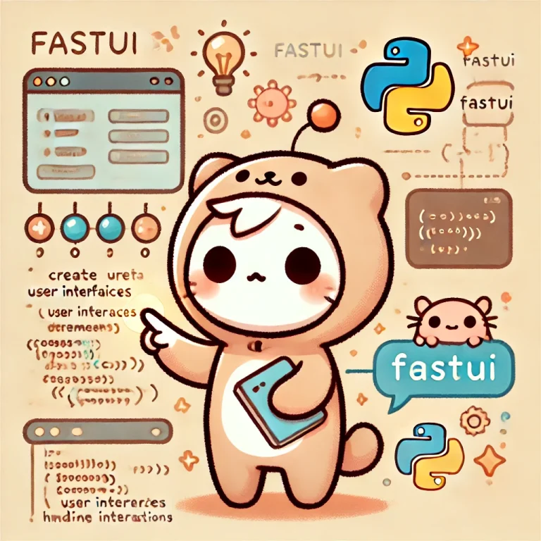 FastUI：Pythonで効率的にユーザーインターフェースを構築する | よくわかるpythonとエクセルVBA入門