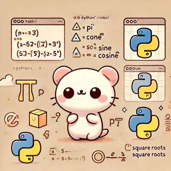 Math:数学計算を簡潔に実現するライブラリ よくわかるpythonとエクセルvba入門
