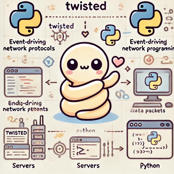 Twisted：非同期ネットワークプログラミングのためのPythonフレームワーク | よくわかるpythonとエクセルVBA入門