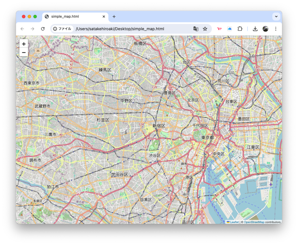 Folium：Pythonでインタラクティブな地図を作成するライブラリ | よくわかるpythonとエクセルVBA入門