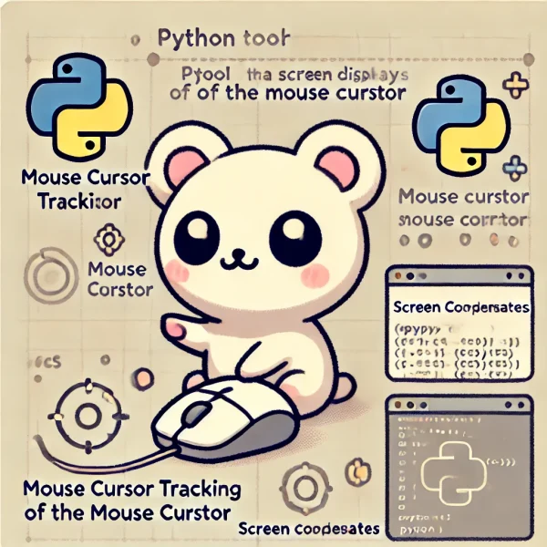マウスカーソルの画面座標を表示するツールの解説 | よくわかるpythonとエクセルVBA入門