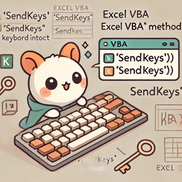 Excel VBAのSendKeysメソッド：キーボード入力を自動化する方法 | よくわかるpythonとエクセルVBA入門
