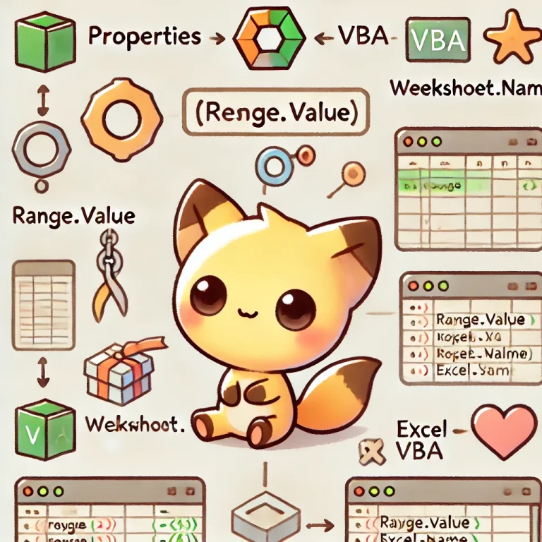 Excel VBAのプロパティ：オブジェクトの特性を操作する方法 | よくわかるpythonとエクセルVBA入門