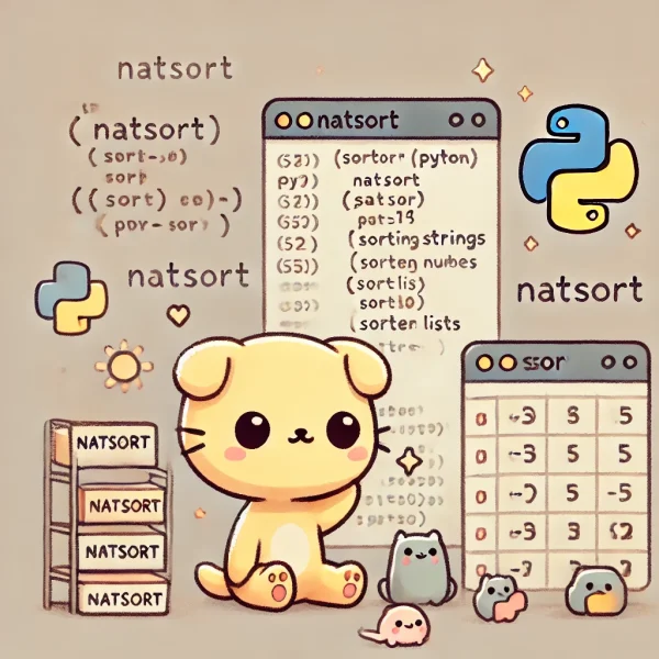 Natsort：Pythonで自然順に並べ替えるためのライブラリ | よくわかるpythonとエクセルVBA入門